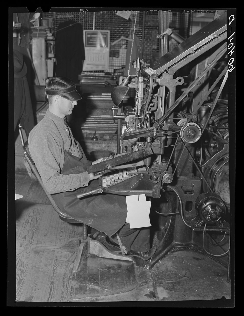 Linotype operator. Litchfield Independent, Litchfield, | Free Photo ...
