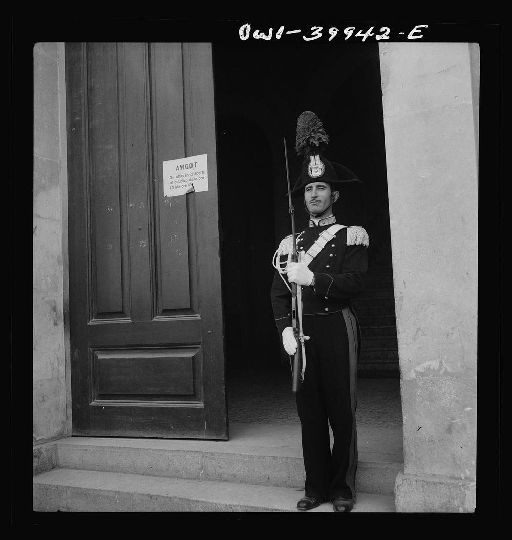 Italian National Police guard outside | Free Photo - rawpixel