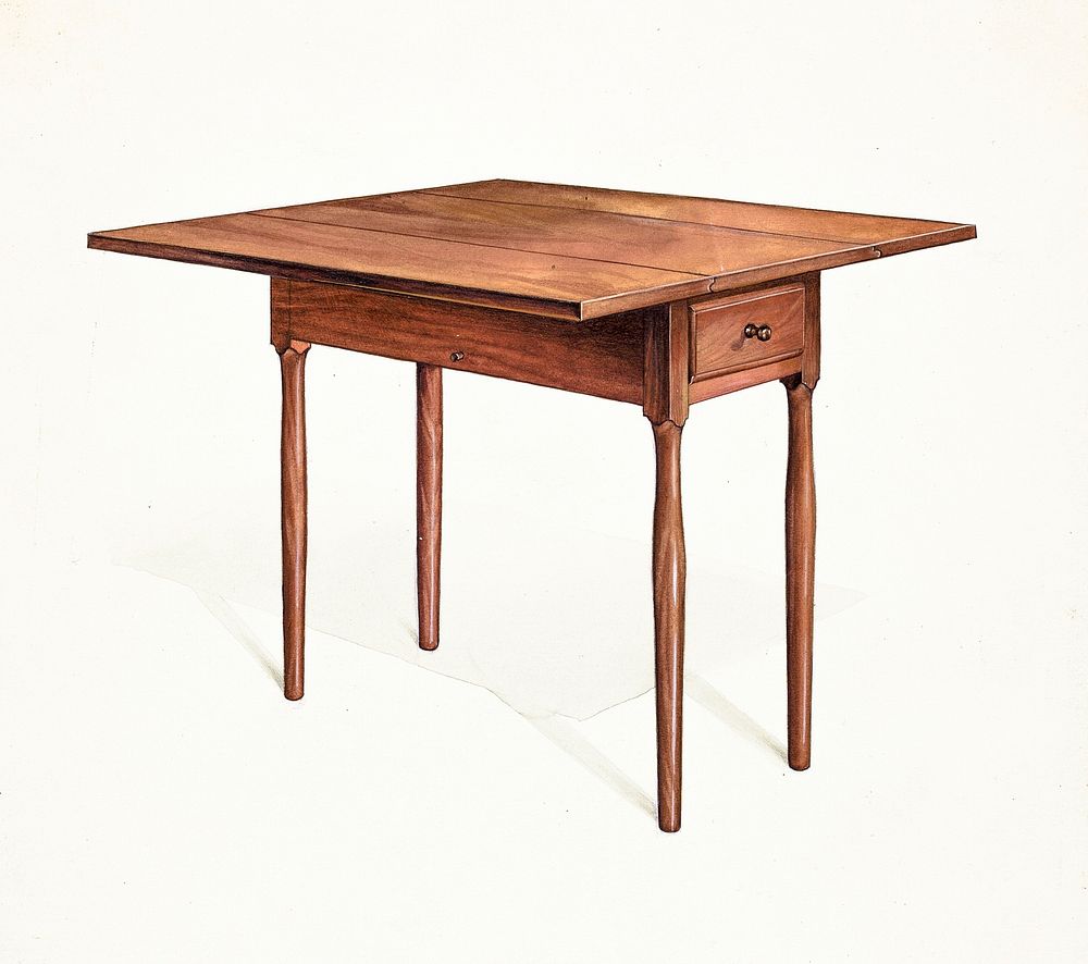 Shaker Drop–leaf Table (1935–1942) Irving | Free Photo Illustration ...