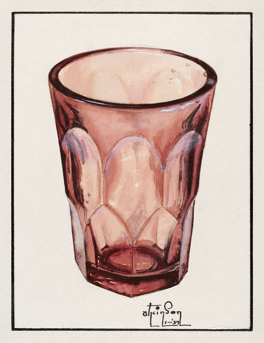 Whiskey Glass (ca.1937) Ralph Atkinson. | Free Photo Illustration ...