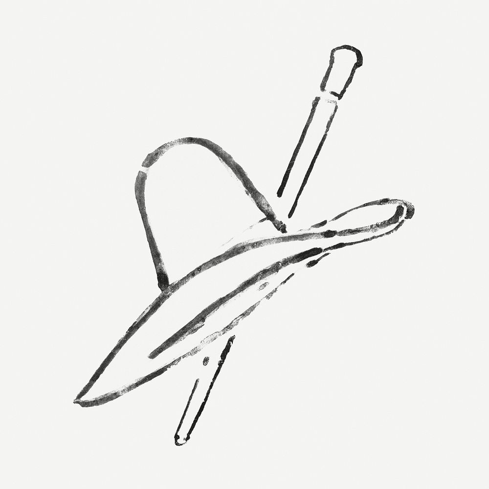 Vintage hat hand drawn illustration, | Free Photo Illustration - rawpixel