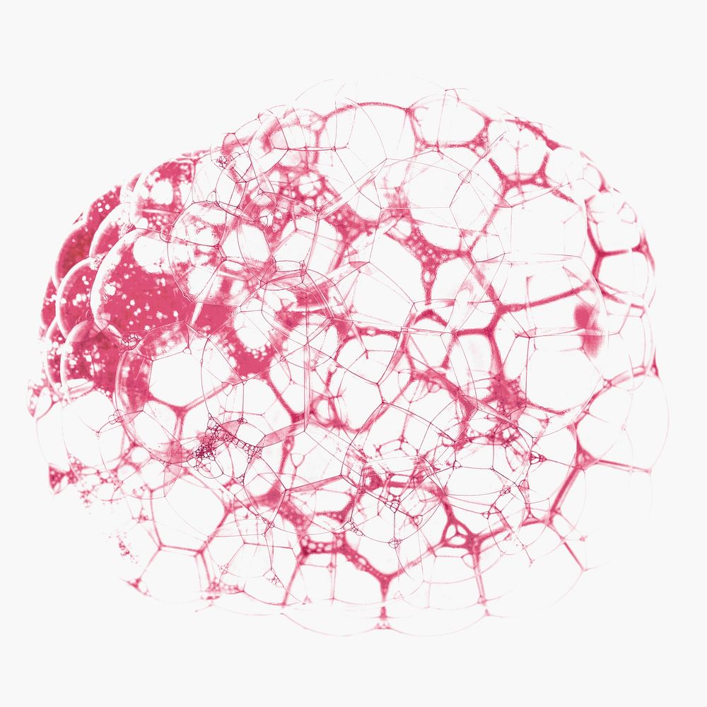 Red bubble art psd element | Premium PSD - rawpixel