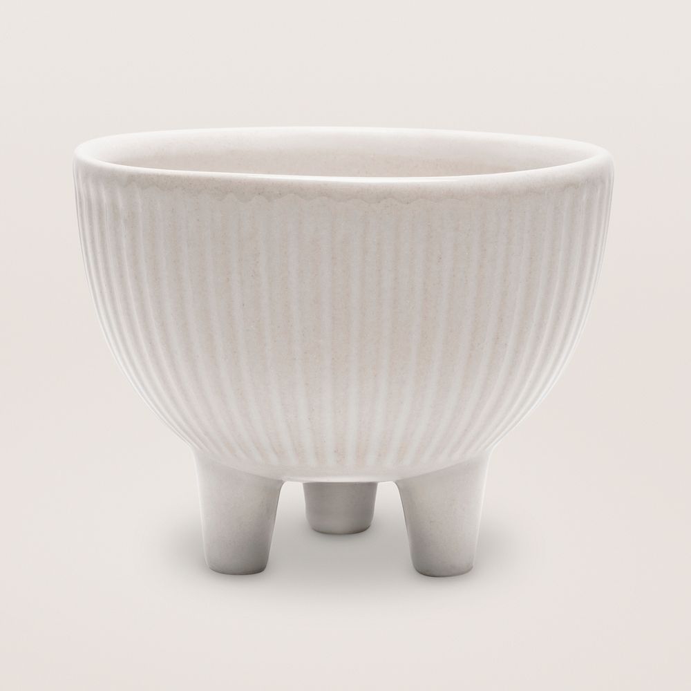 Textured small white plant pot | Premium Photo - rawpixel