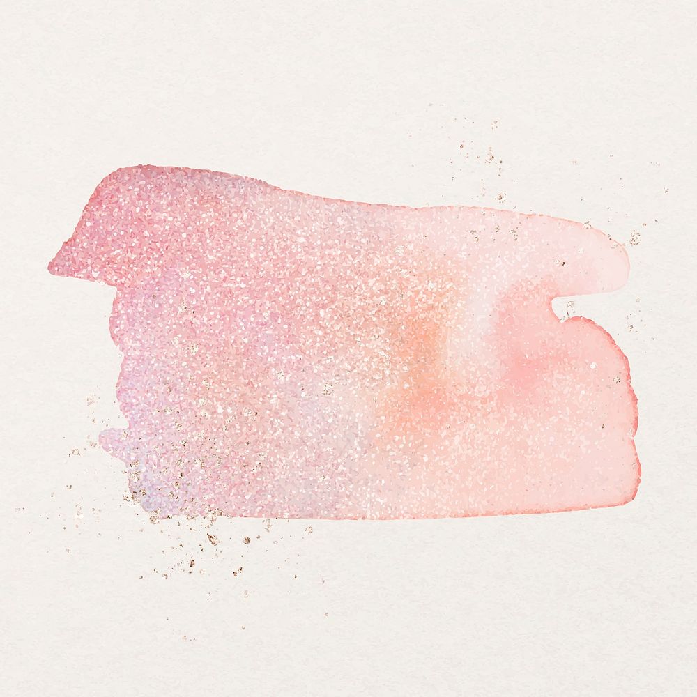 Pink watercolor glitter brush stroke | Premium Vector - rawpixel