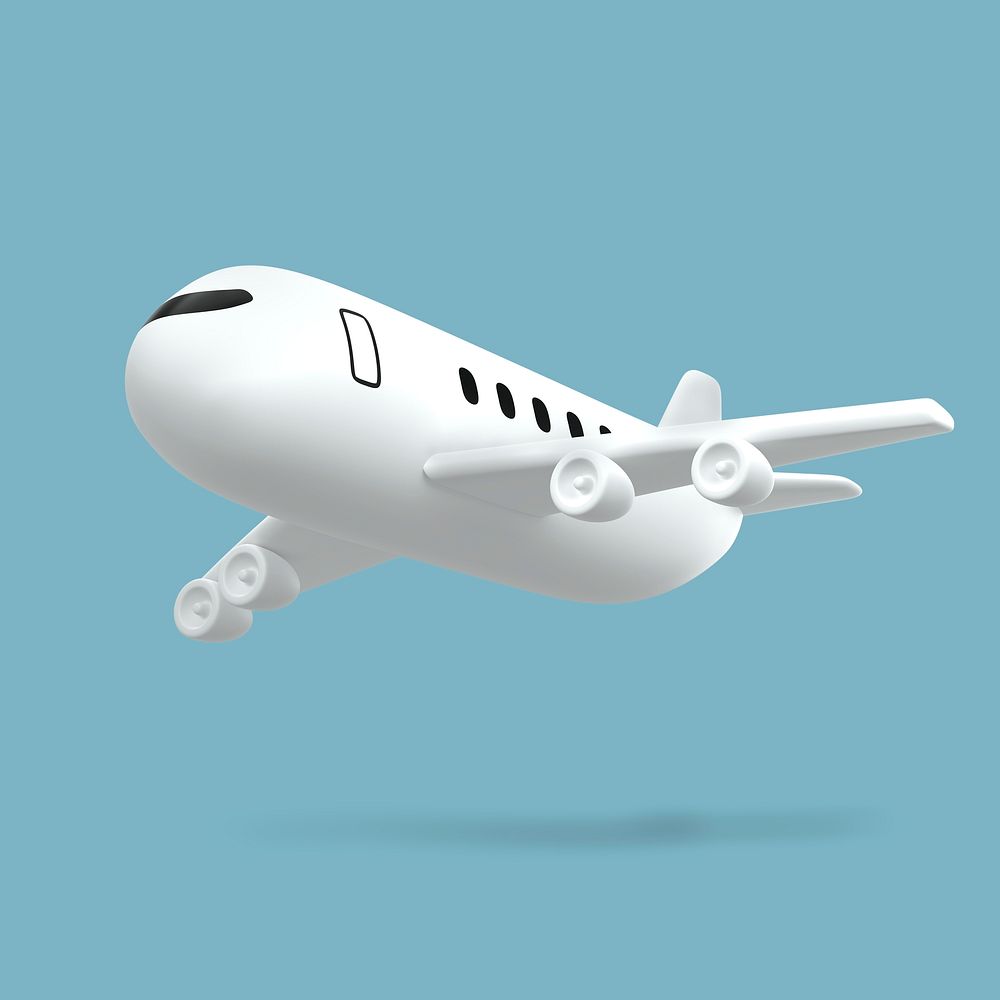 3D plane collage element, side | Premium PSD - rawpixel
