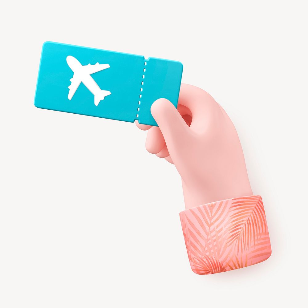 Cartoon plane ticket clipart, travel | Free Photo Illustration - rawpixel