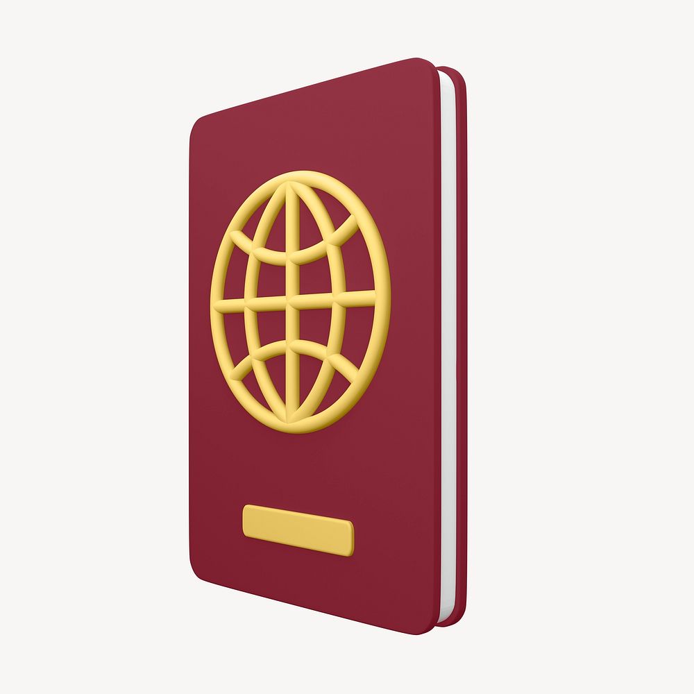 Cartoon Red Passport Clipart Travel Free Photo Rawpixel