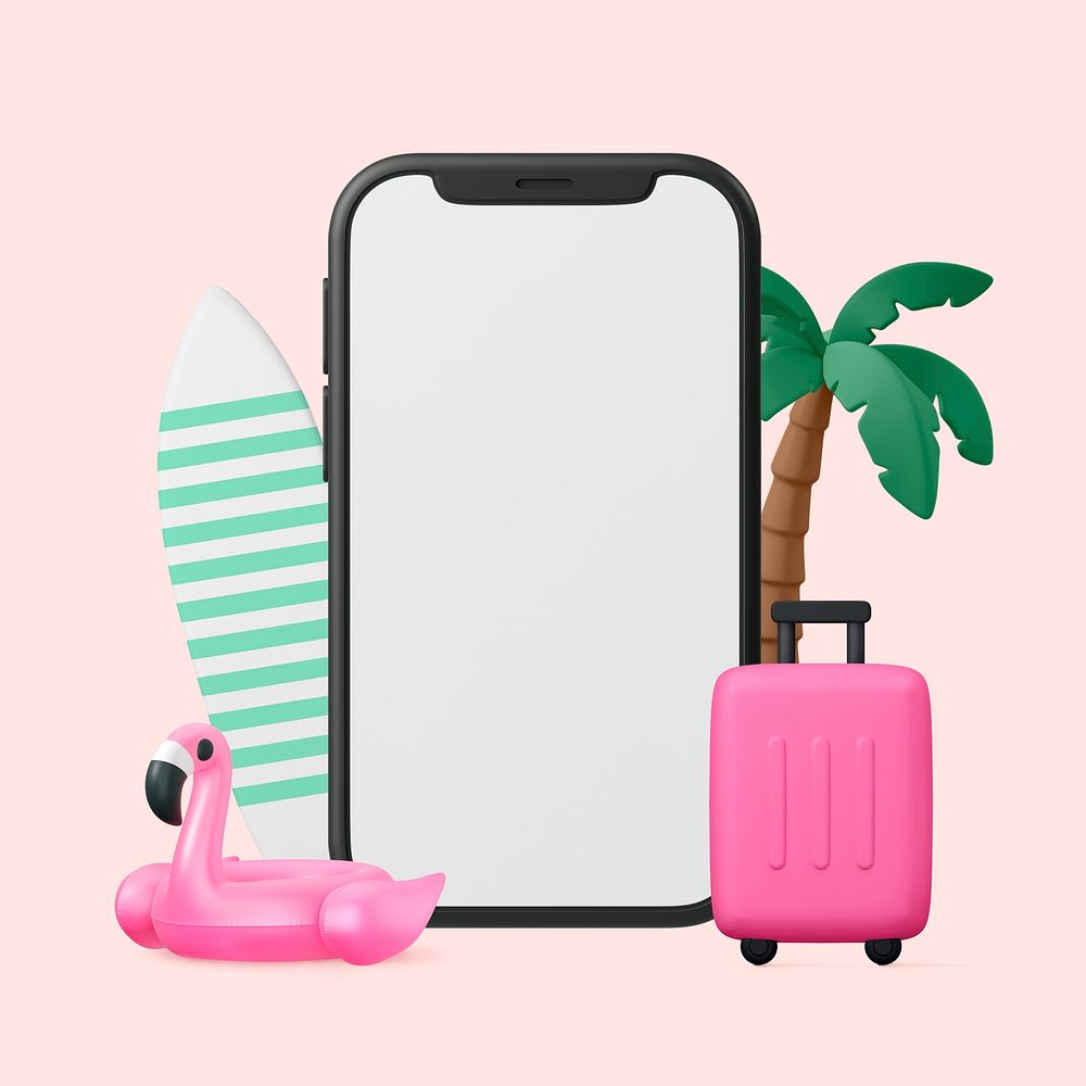 3D phone screen collage element, | Premium PSD - rawpixel