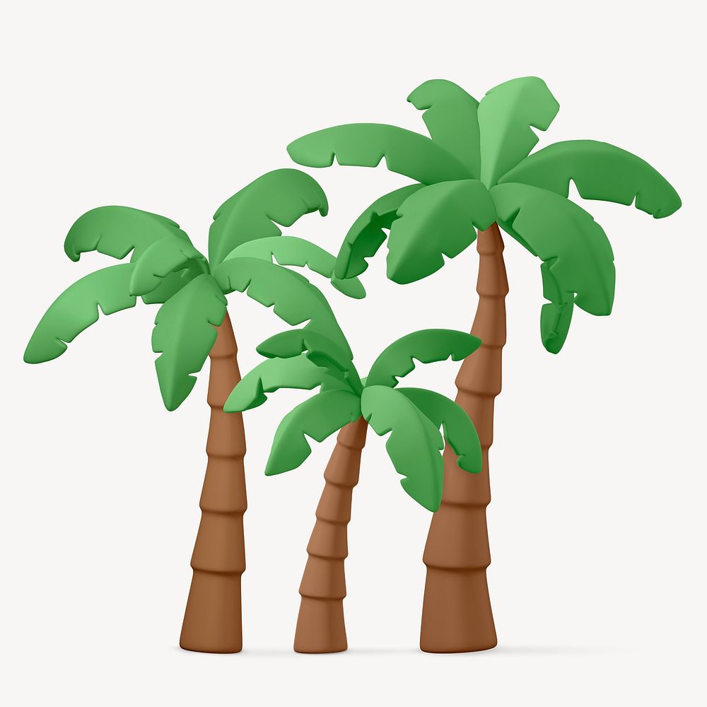 Coconut tree clip art, nature | Free Photo Illustration - rawpixel