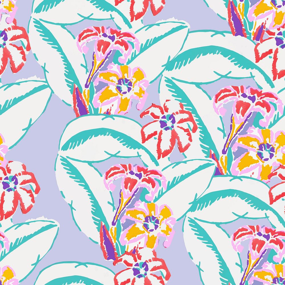 Feminine seamless pattern background, flower | Premium Vector - rawpixel