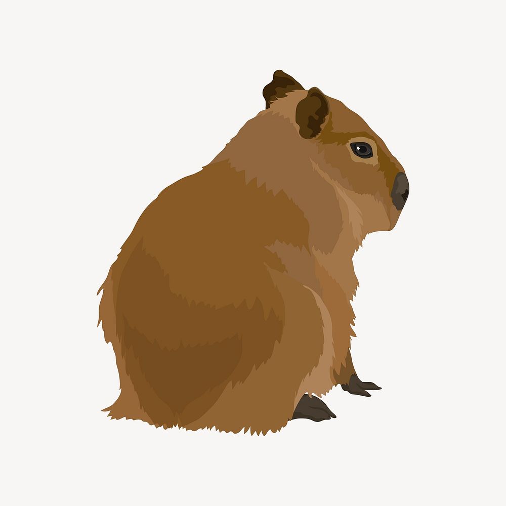 Water hog, capybara animal illustration | Premium Vector Illustration ...