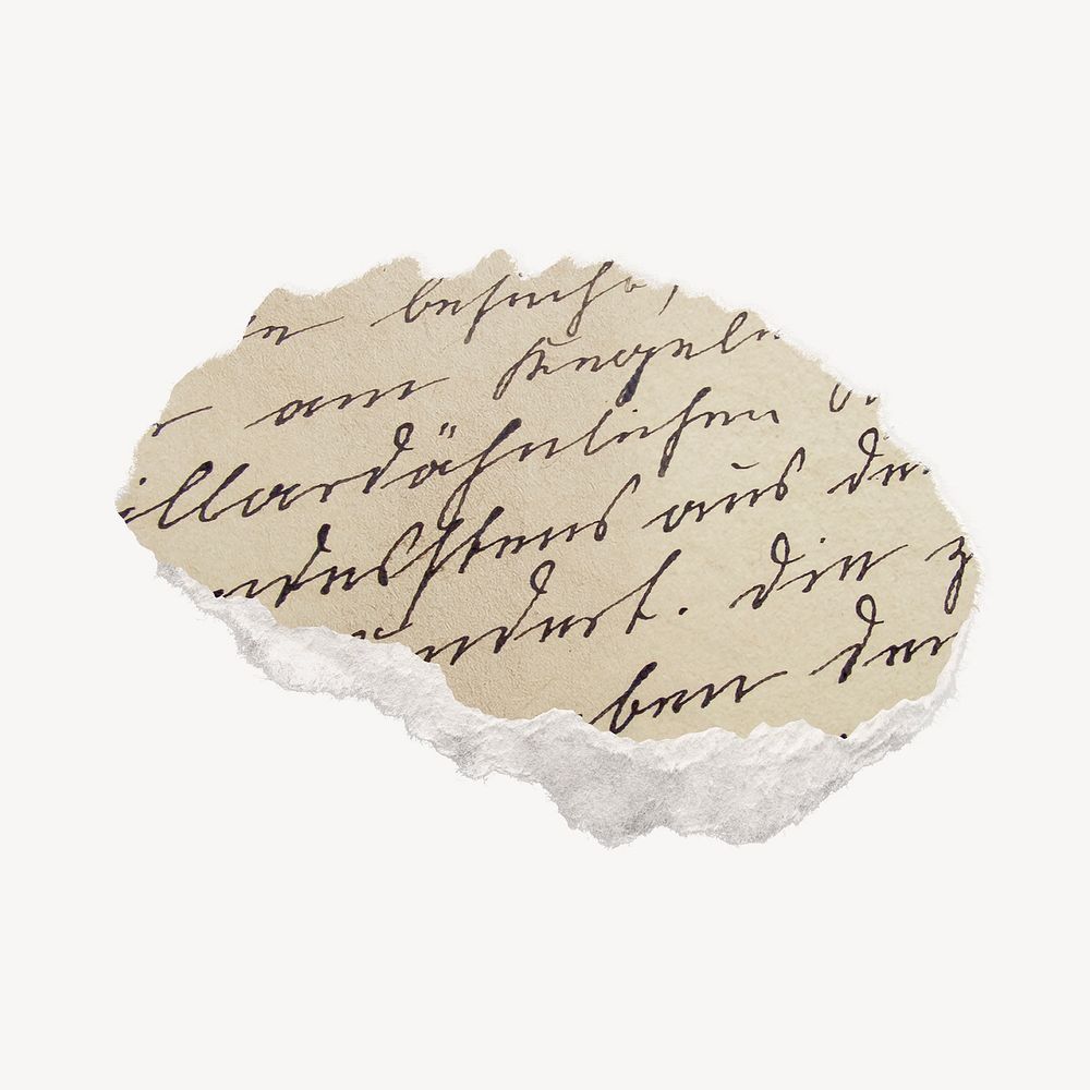 Cursive writing, ripped paper design | Premium Photo - rawpixel