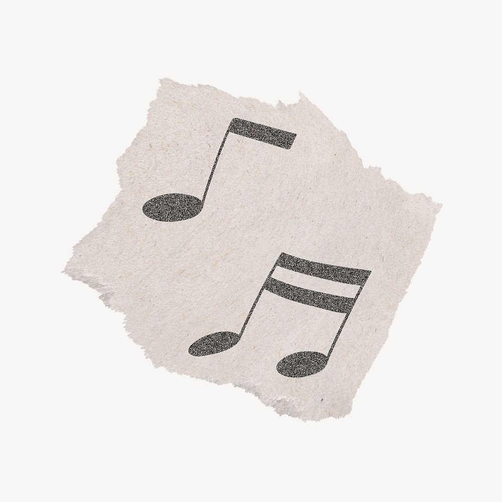 Musical notes, ripped paper design | Premium Photo - rawpixel