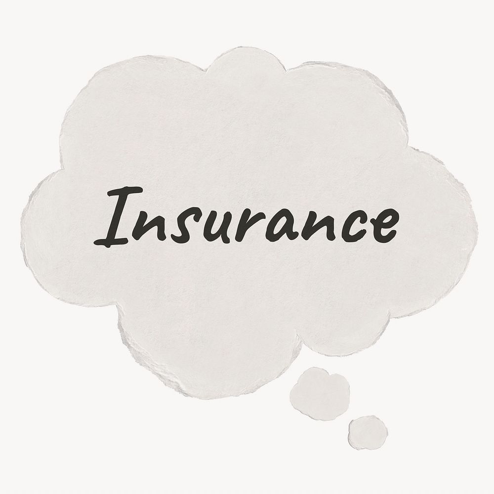 Insurance sticker, paper speech bubble | Free Photo - rawpixel