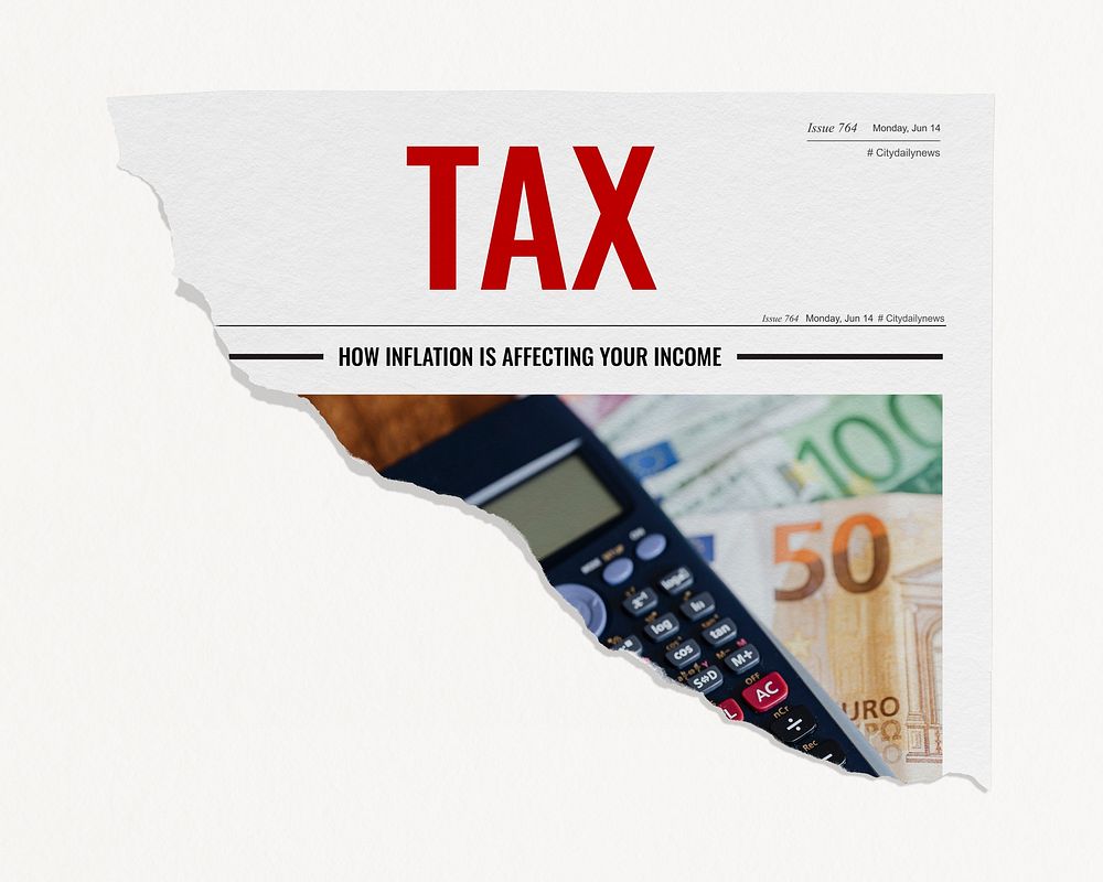 Ripped tax newspaper, finance concept | Free Photo - rawpixel