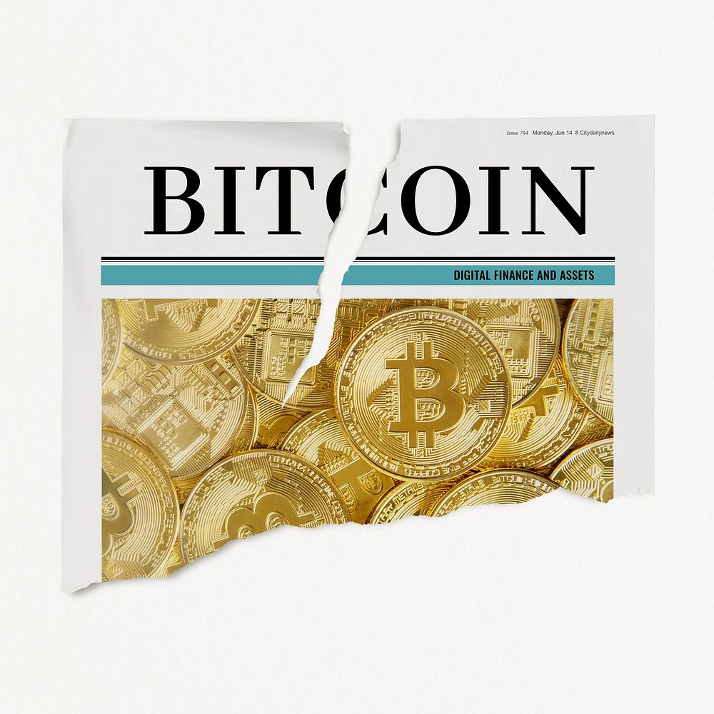 Ripped bitcoin newspaper, cryptocurrency concept | Free Photo - rawpixel