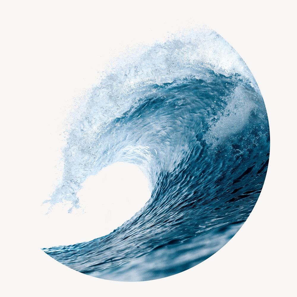 Ocean wave badge, summer nature | Premium Photo - rawpixel