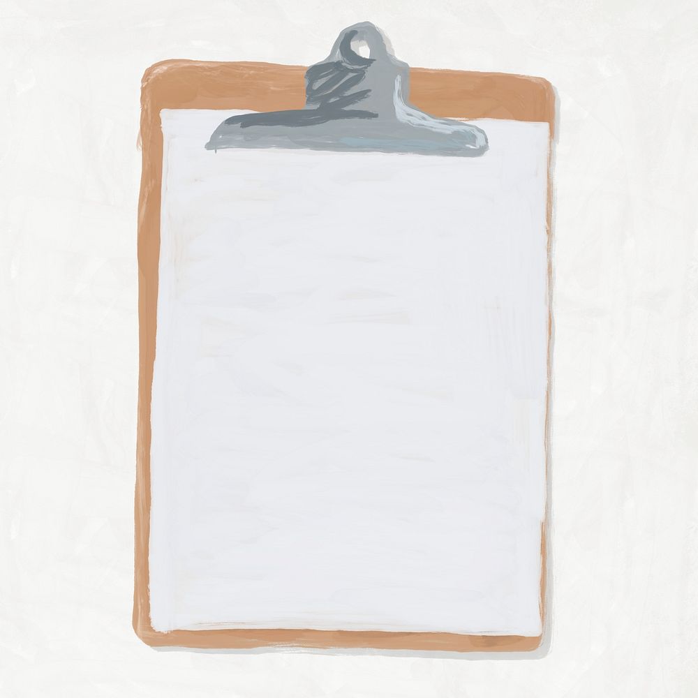 Paper clipboard, aesthetic stationery doodle | Premium PSD Illustration ...