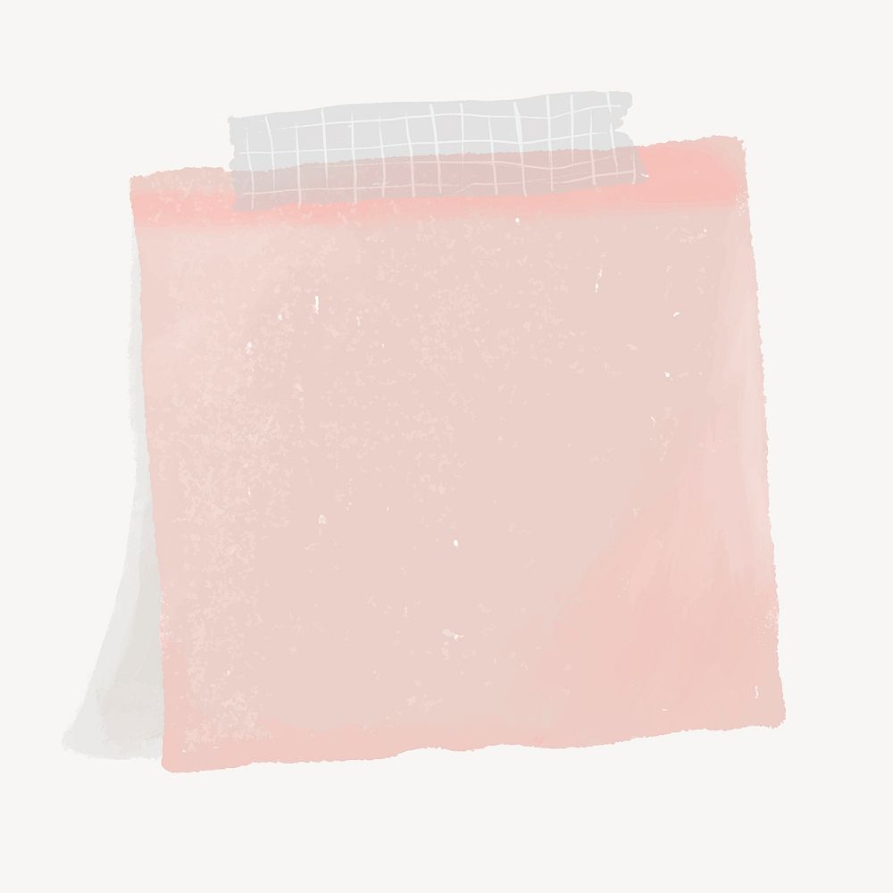 Pink note paper, aesthetic stationery | Premium Vector Illustration ...
