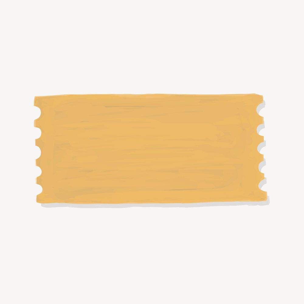 Yellow ticket paper, aesthetic stationery | Premium Vector Illustration ...