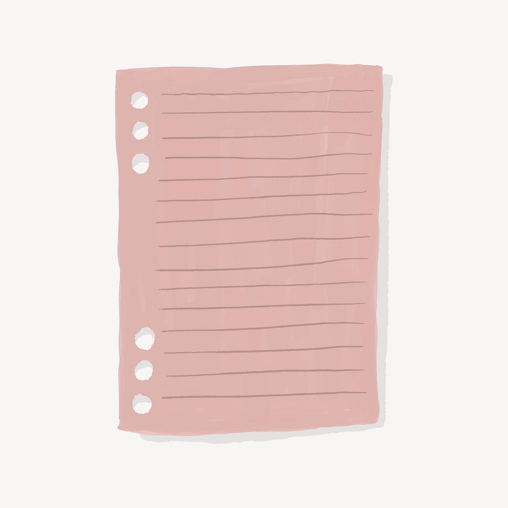 Pink note paper, stationery collage | Premium Vector Illustration ...
