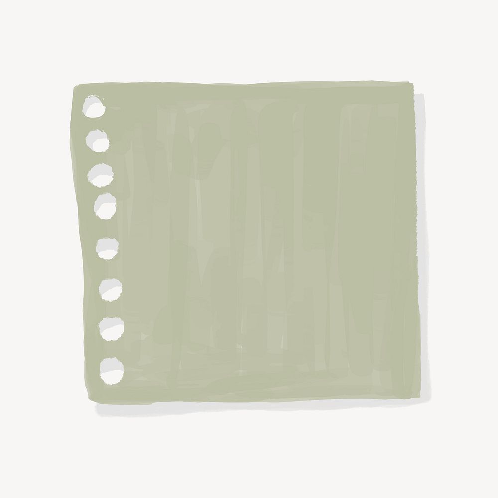 Green note paper, aesthetic stationery | Premium Vector Illustration ...