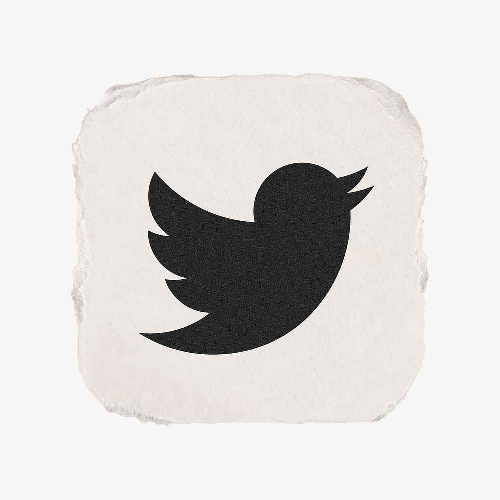 Twitter icon social media ripped | Free Photo - rawpixel