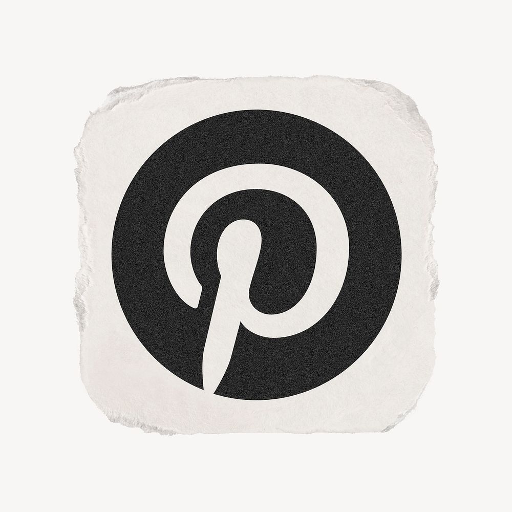 Pinterest icon social media ripped | Free Photo - rawpixel