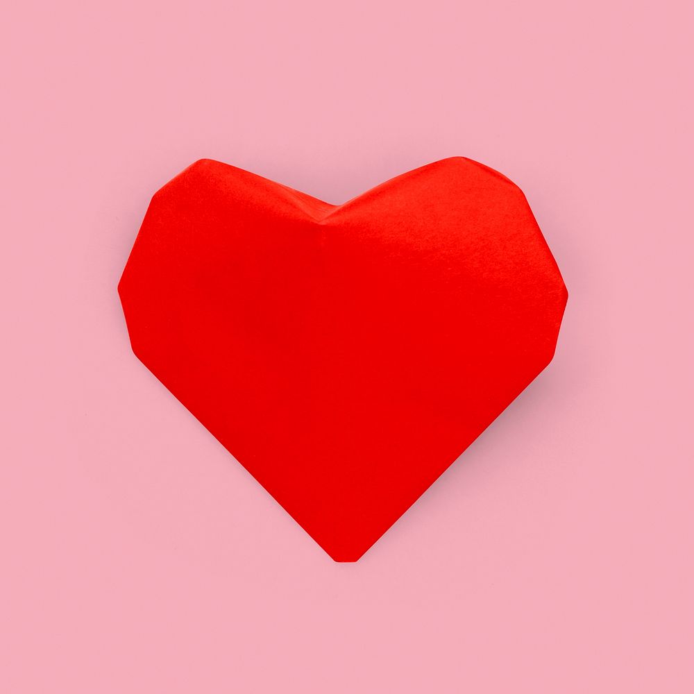 Red heart paper hand craft | Free Photo - rawpixel