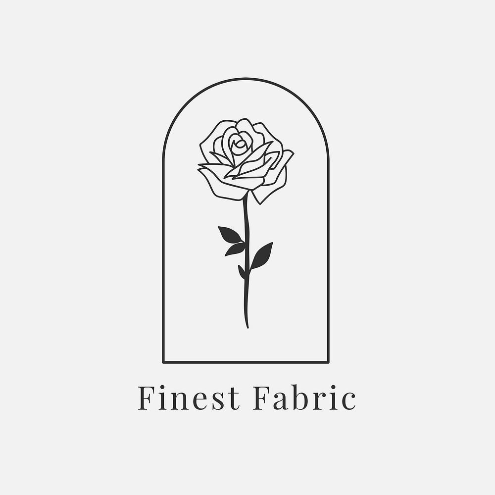 Vintage rose logo psd template | Premium PSD - rawpixel