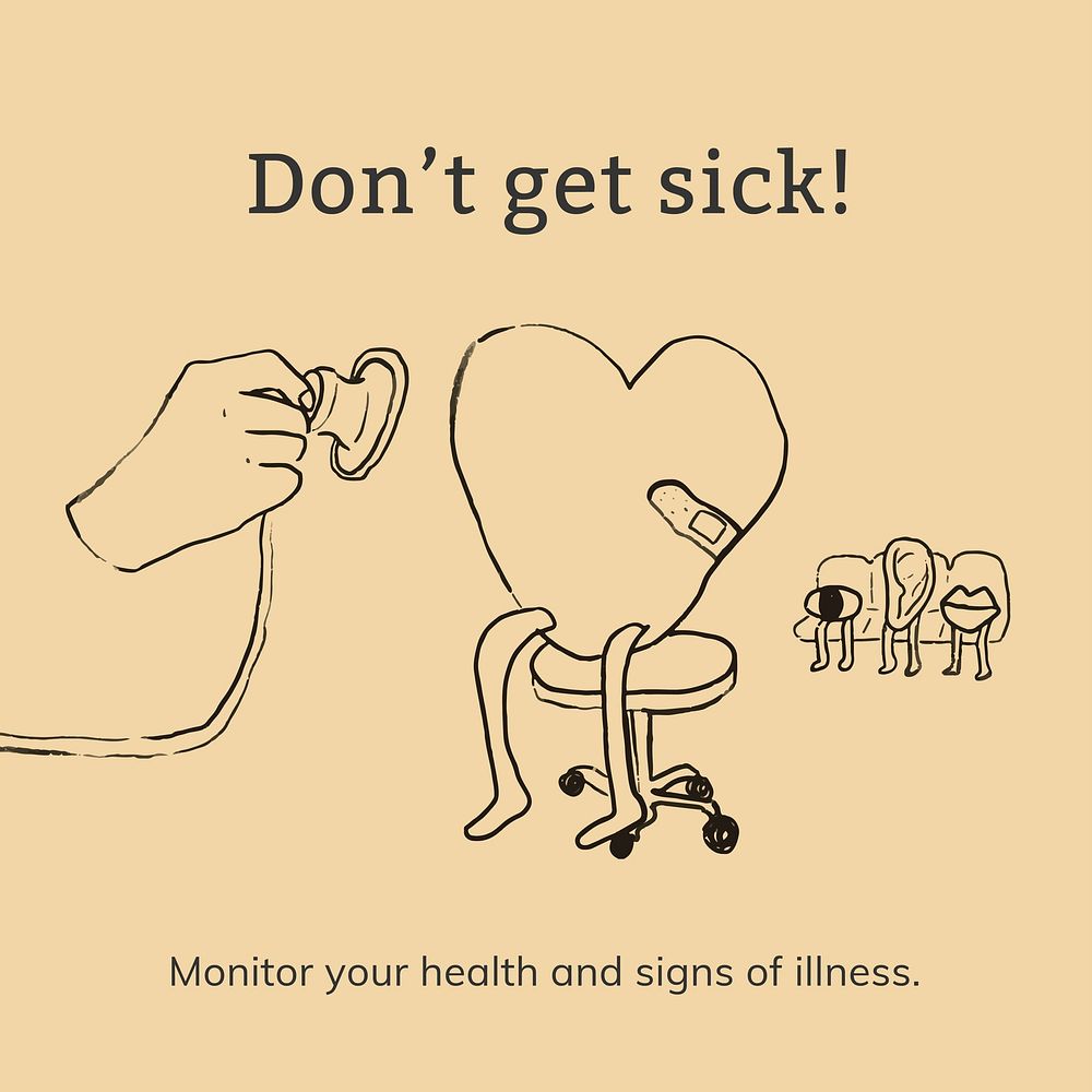 Don’t get sick template vector | Premium Vector Template - rawpixel
