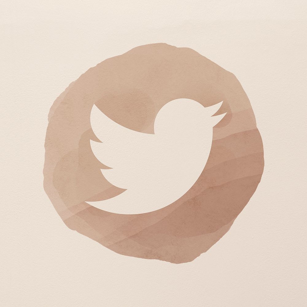 Twitter app icon psd watercolor | Premium PSD - rawpixel