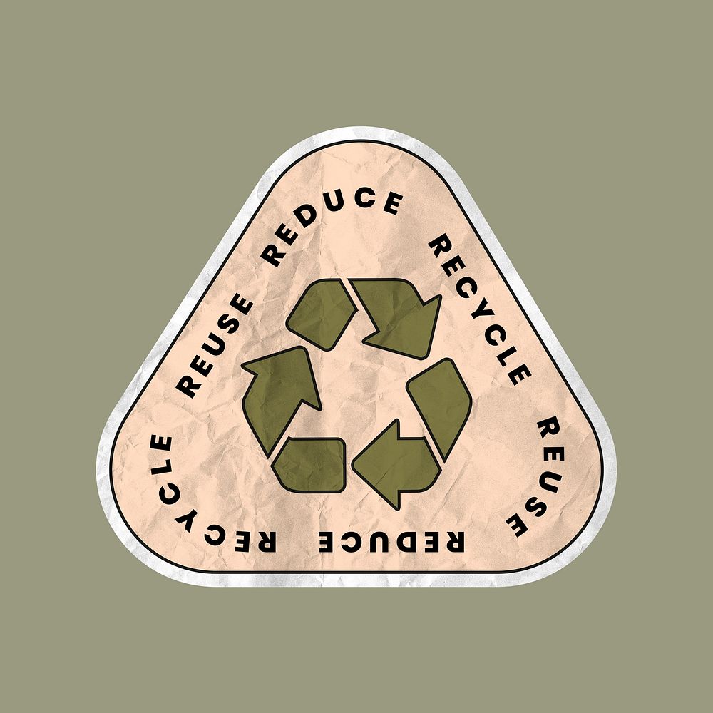 Recycling sticker psd illustration, reuse | Premium PSD - rawpixel