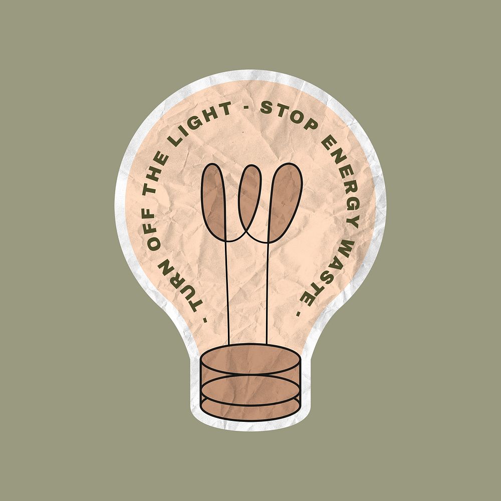Save energy sticker psd light | Premium PSD - rawpixel