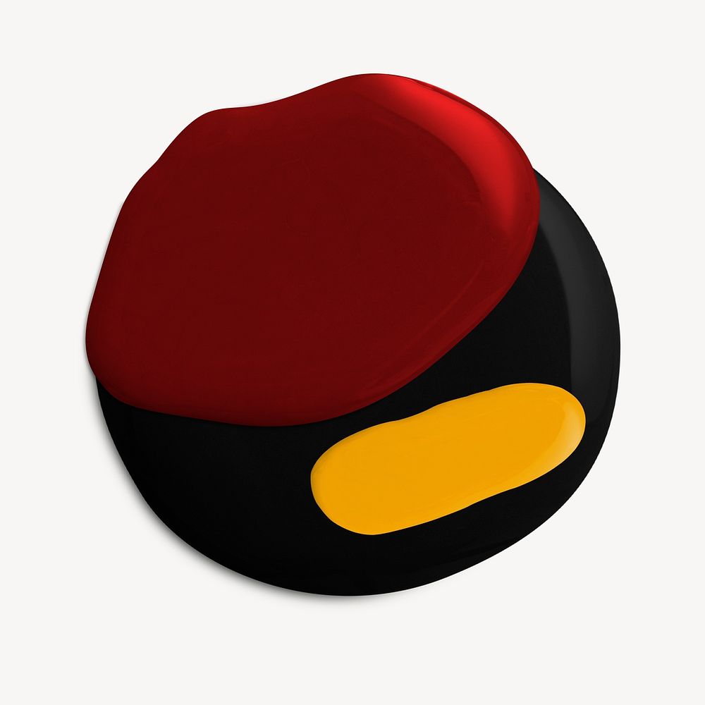 Red paint badge sticker, acrylic | Premium PSD - rawpixel