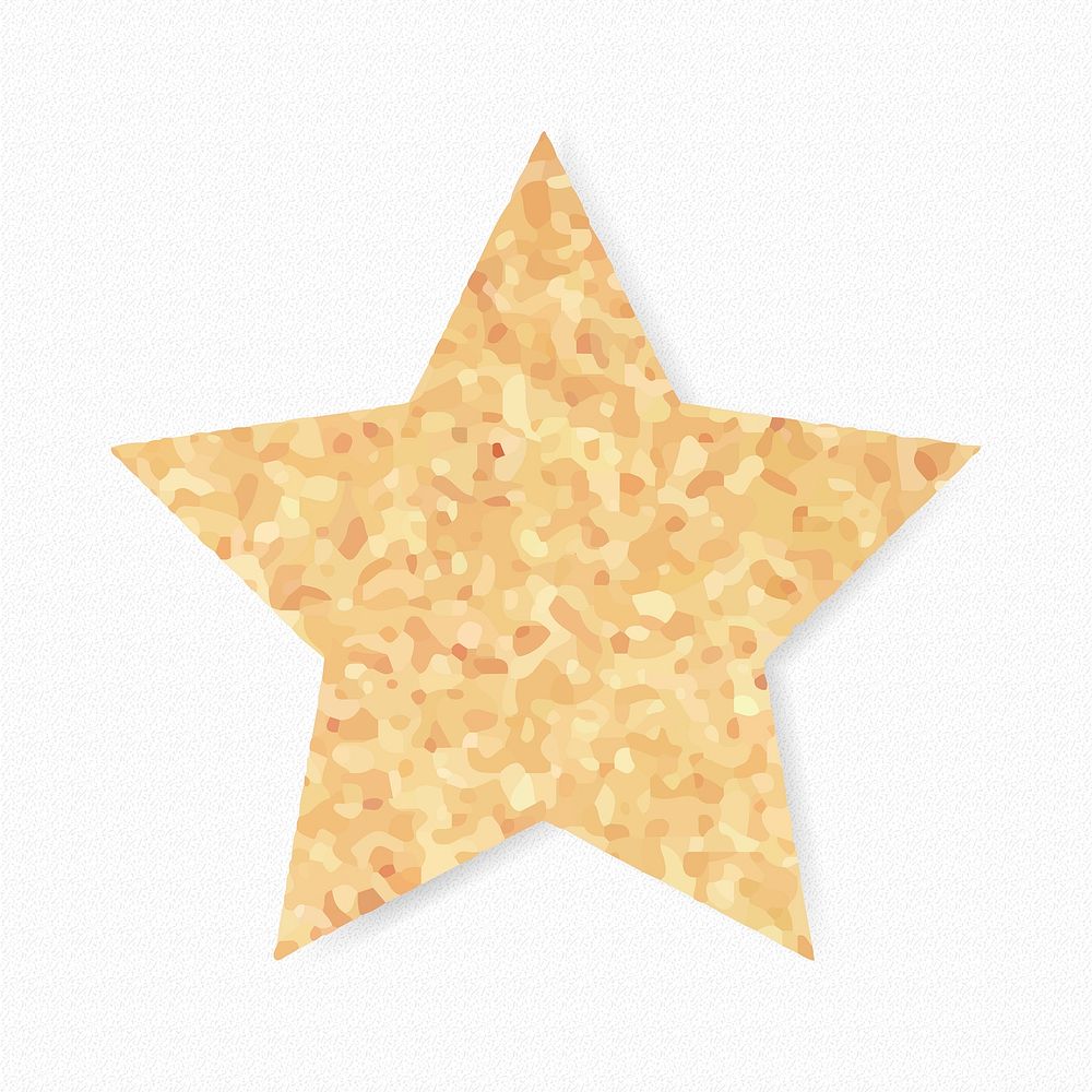 Sparkly star shape sticker, cute | Premium Vector - rawpixel