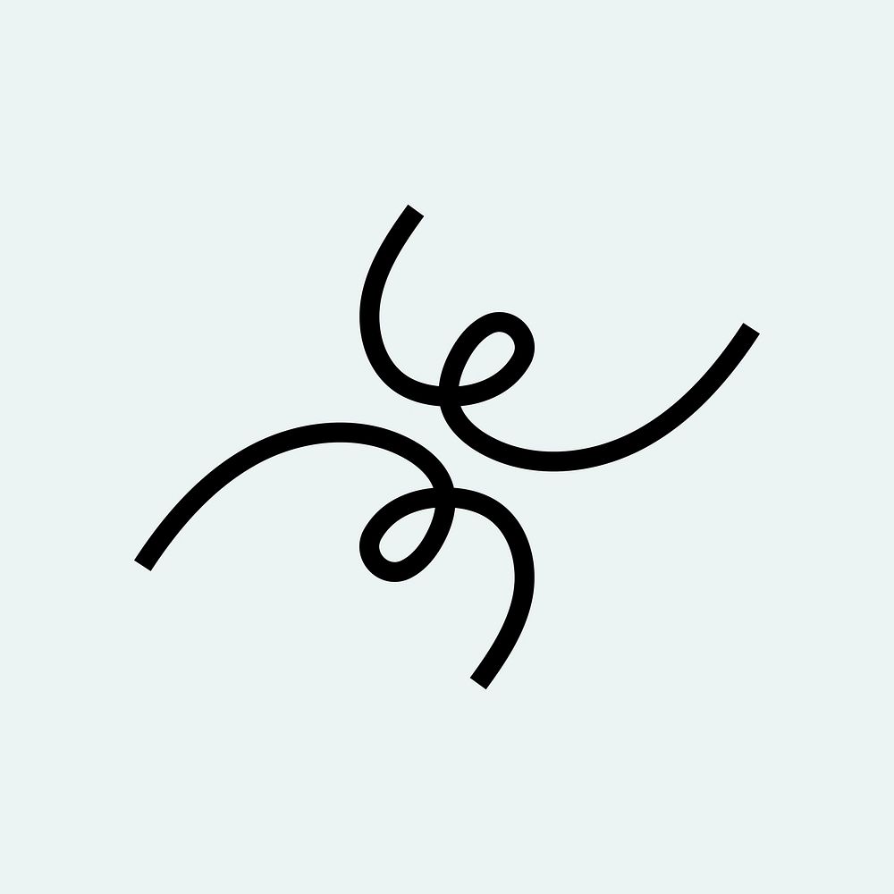 Abstract scribble logo element, black | Free PSD - rawpixel