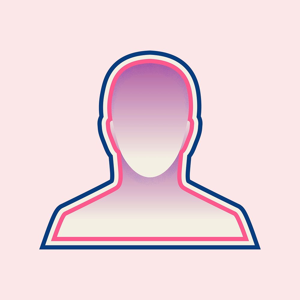 Hollow man, gradient graphic pink | Free Photo - rawpixel