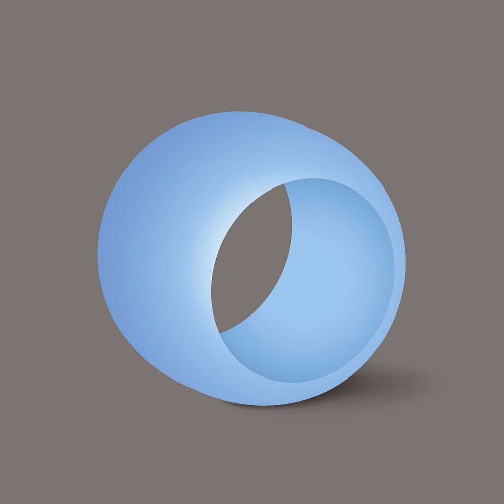 Geometric ring shape, 3D rendering | Free Vector - rawpixel