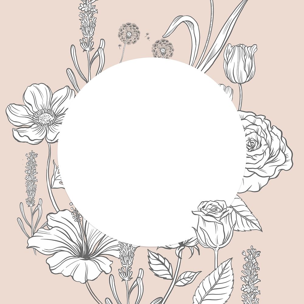Aesthetic flower frame background, vintage | Free Photo - rawpixel