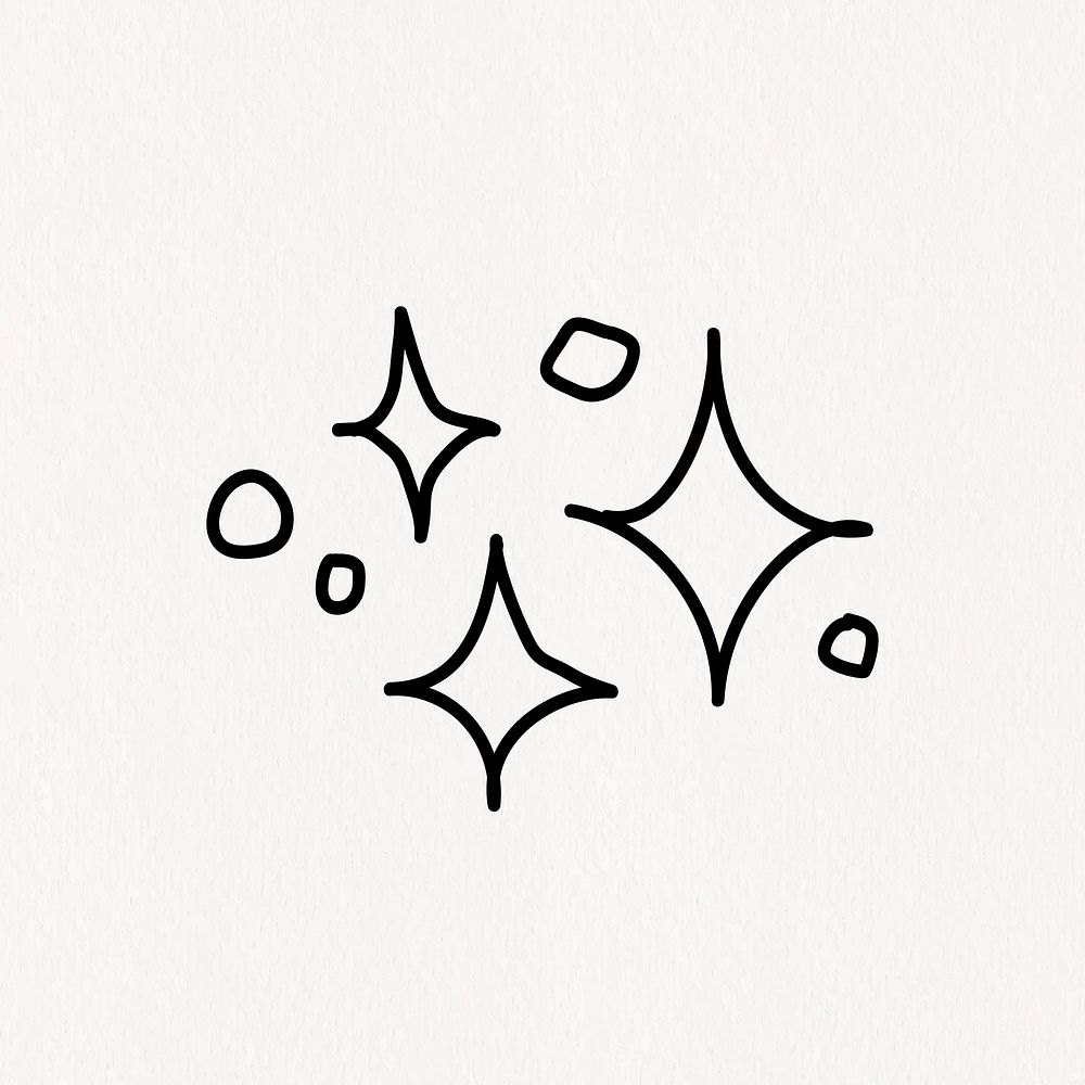 Cute twinkle line art, doodle | Premium Vector - rawpixel