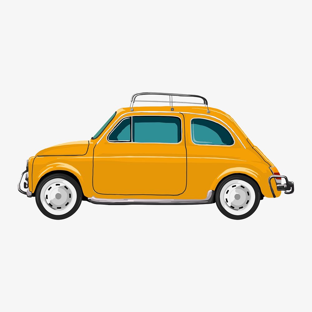 Old yellow car sticker, collage | Premium PSD - rawpixel