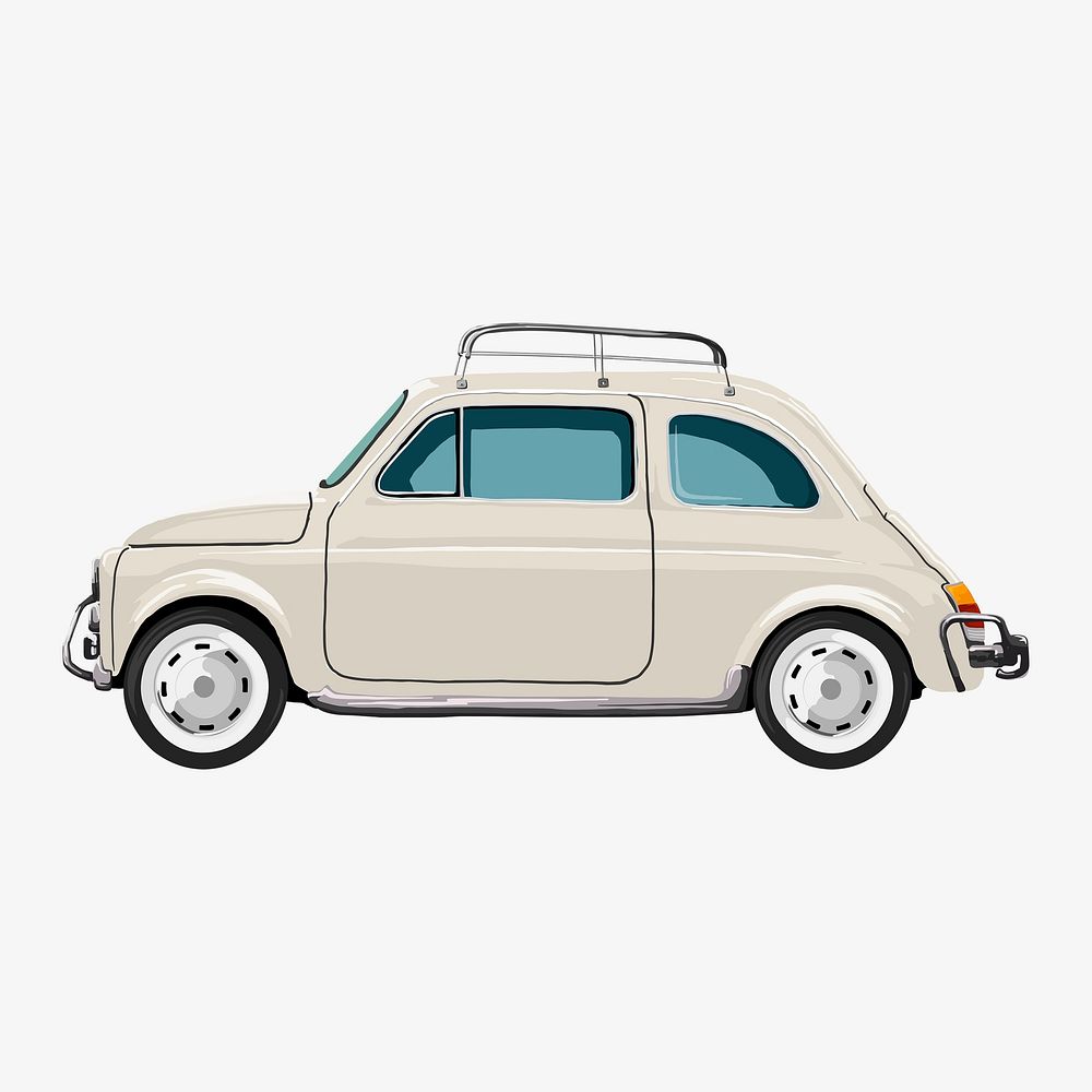 Classic white car sticker, collage | Premium PSD - rawpixel