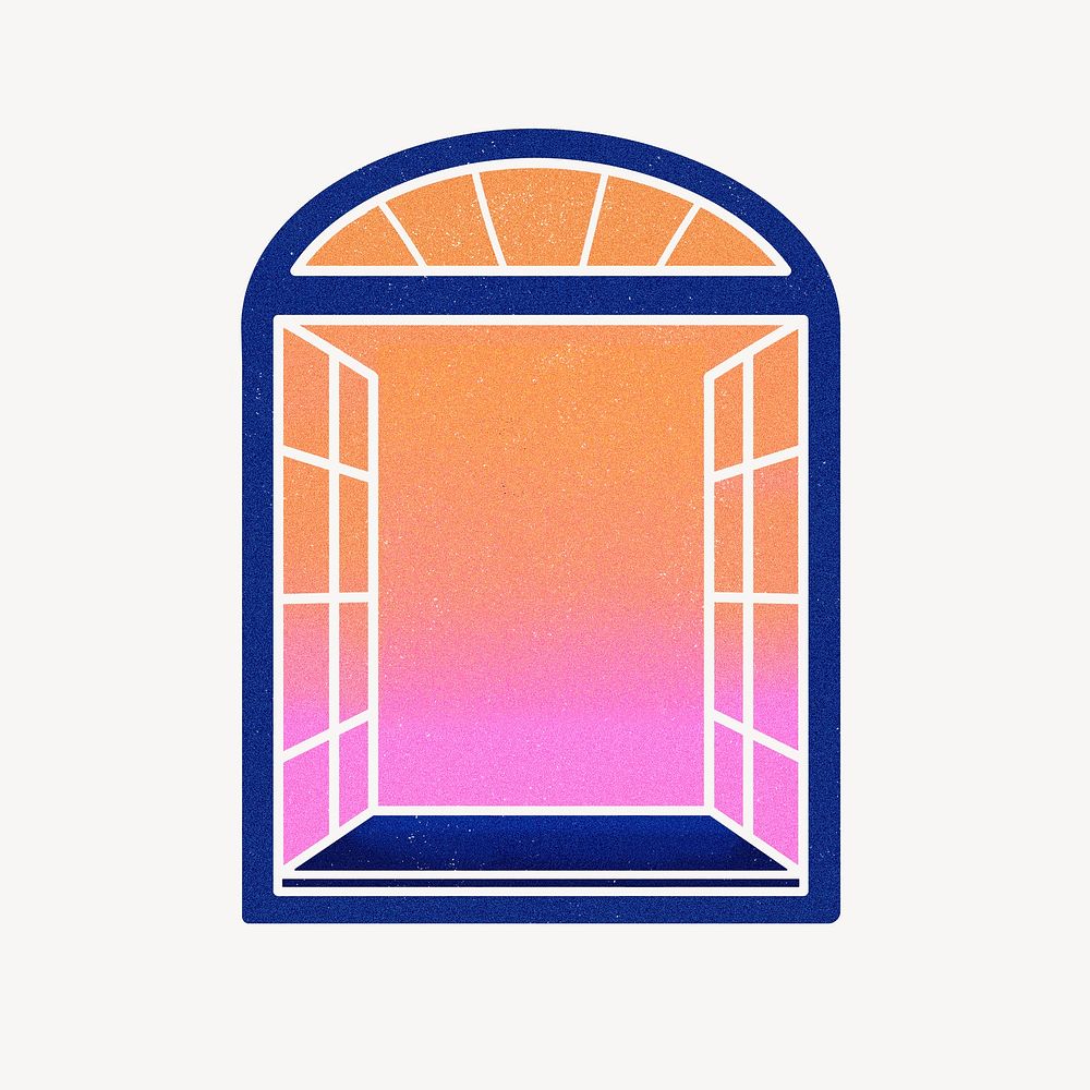 Surreal window collage element, gradient | Premium PSD - rawpixel