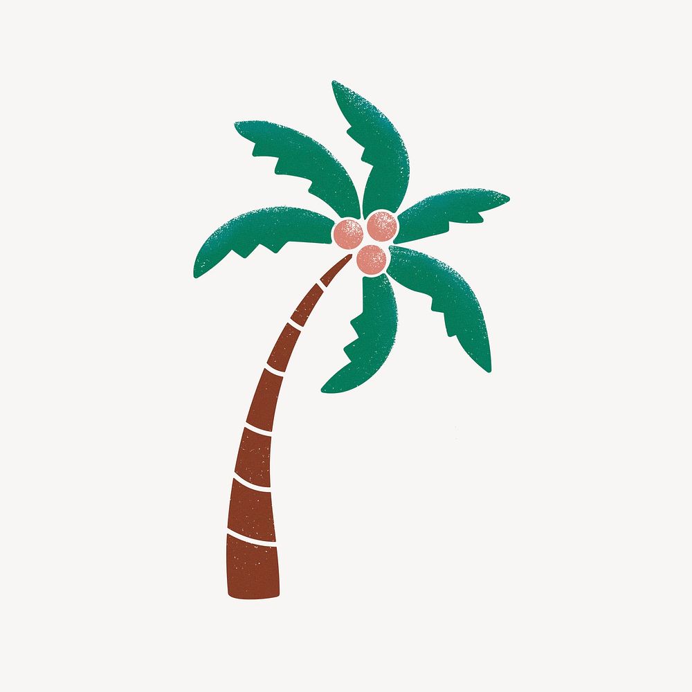 Coconut tree collage element, botanical | Premium PSD - rawpixel