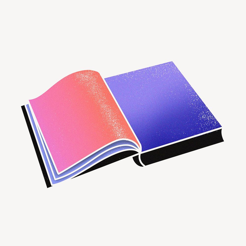 Gradient book collage element, object | Premium PSD Illustration - rawpixel