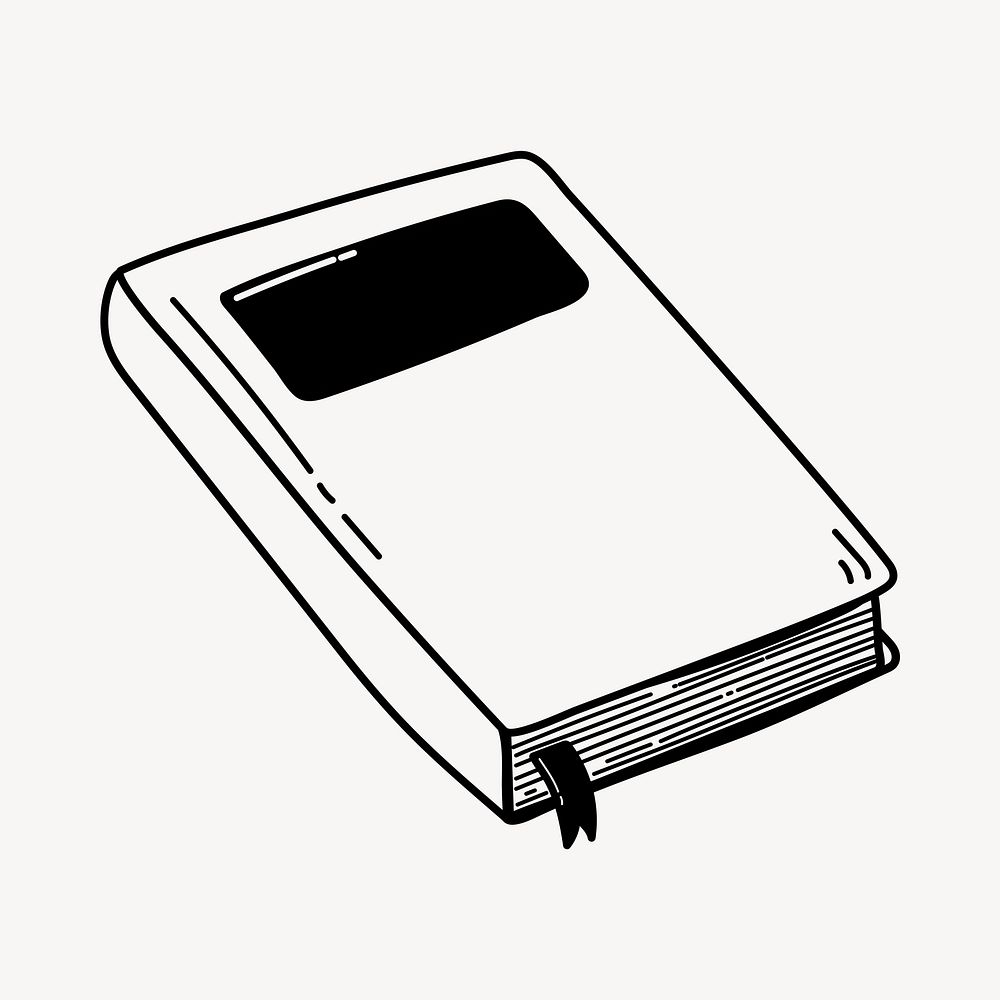 Book doodle clipart, cute black | Free Photo Illustration - rawpixel