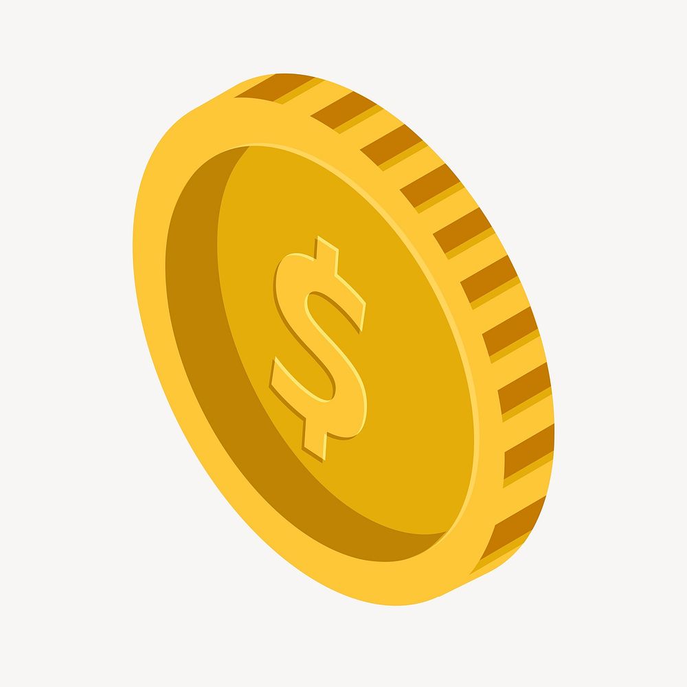 Dollar coin, cute cartoon illustration | Free Photo Illustration - rawpixel