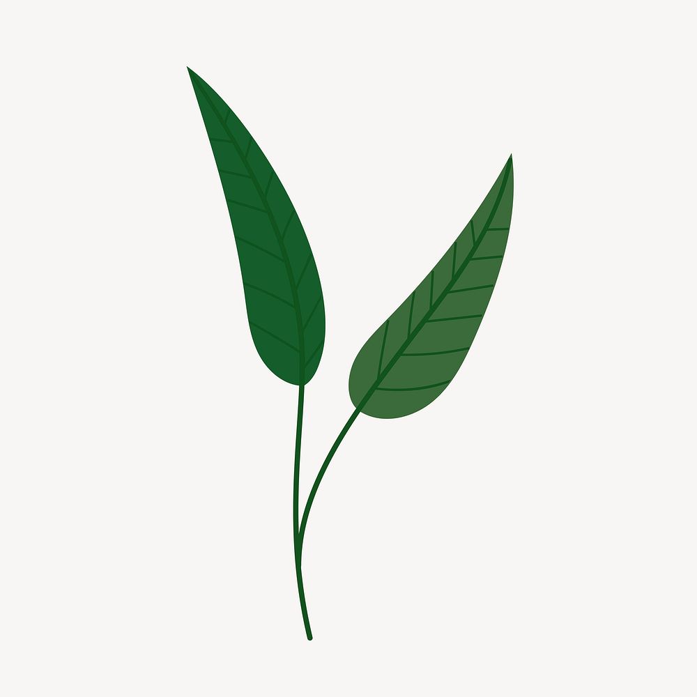 Leaf collage element, cute cartoon | Free Vector Illustration - rawpixel