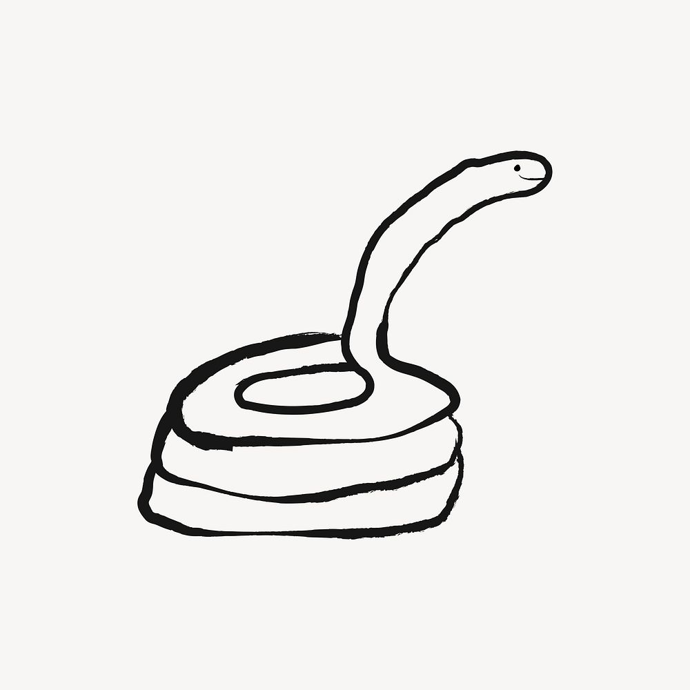 Snake sticker, animal doodle black | Premium PSD - rawpixel